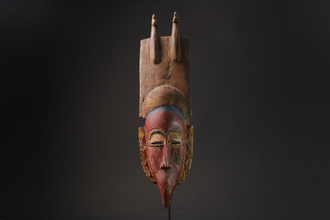 African Tribal Wood Masks Hand Guro Mask Wall Hanging Primitive Art ...