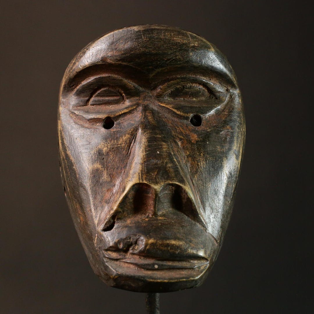 African Dan Racing Mask | Round Eyes Authentic Tribal Art | Unique Home ...