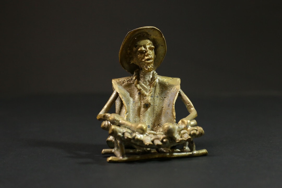 Lost Wax Bronze Weaver Figurine: Ashanti Tribal Art Décor-g2877 - Etsy