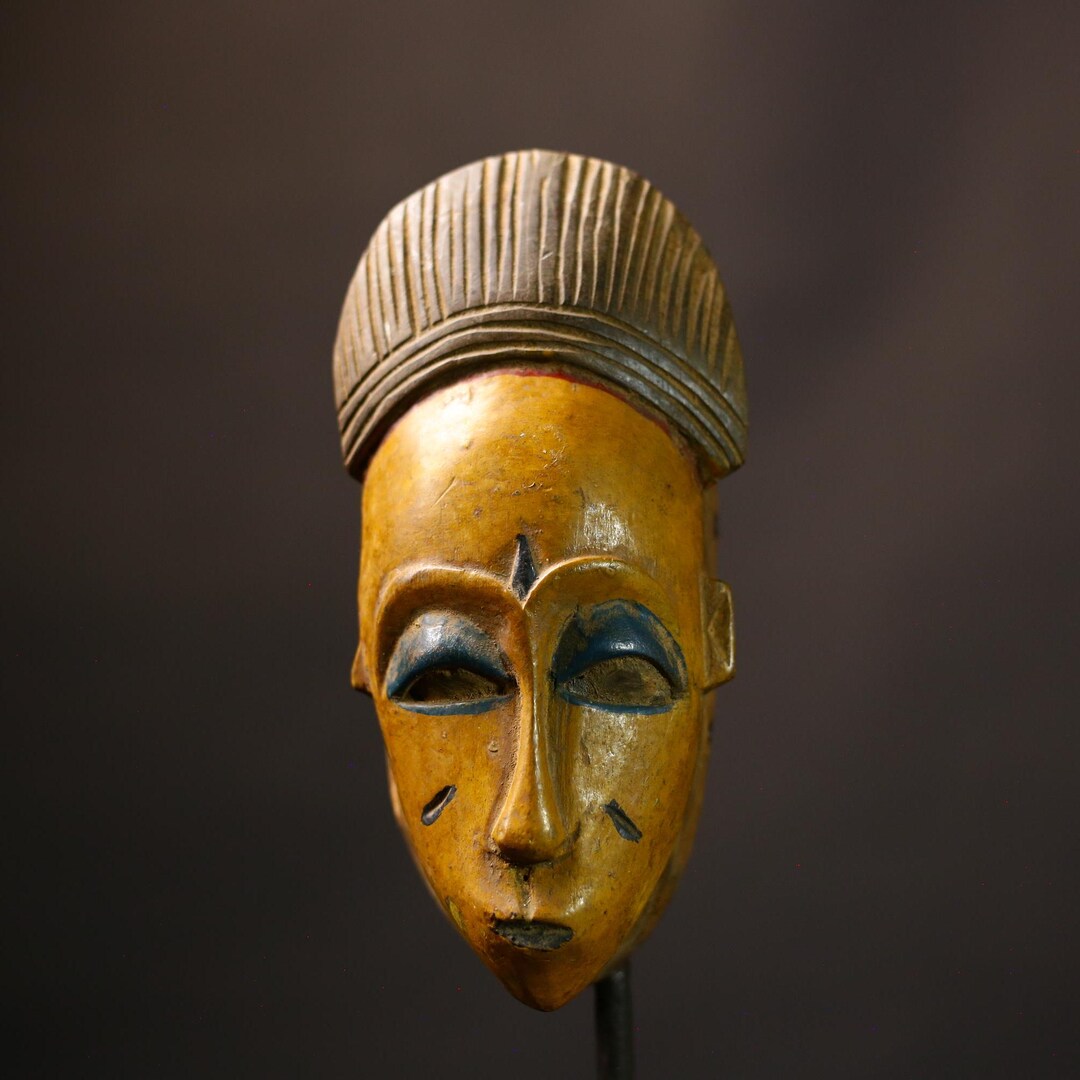 African Mask From the Guru Tribe | Vintage Baule Tribal Art | Unique ...