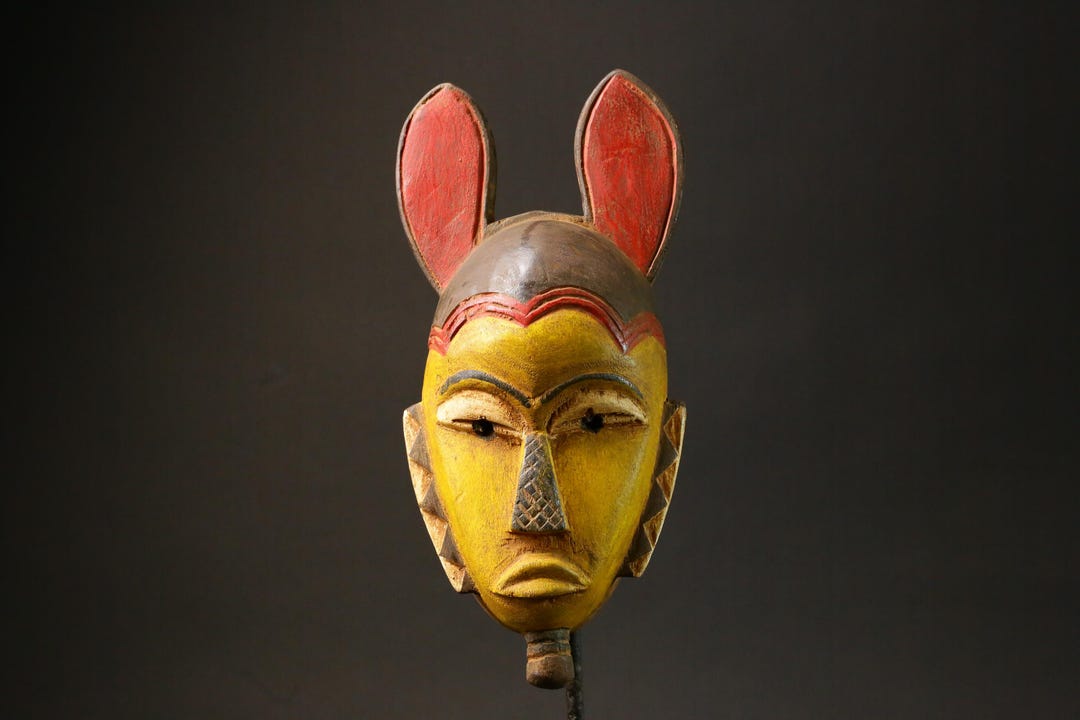 African Sun Mask | Burkina Faso Wood Art | Bwa Mossi Face Design ...