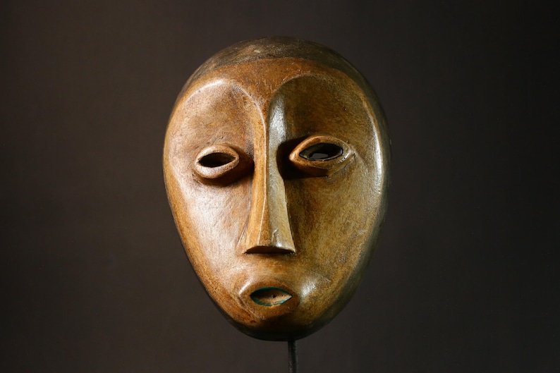 African Wood Mask Wall Decor Hand Carved Tribal Face Sculpture-g3393 - Etsy