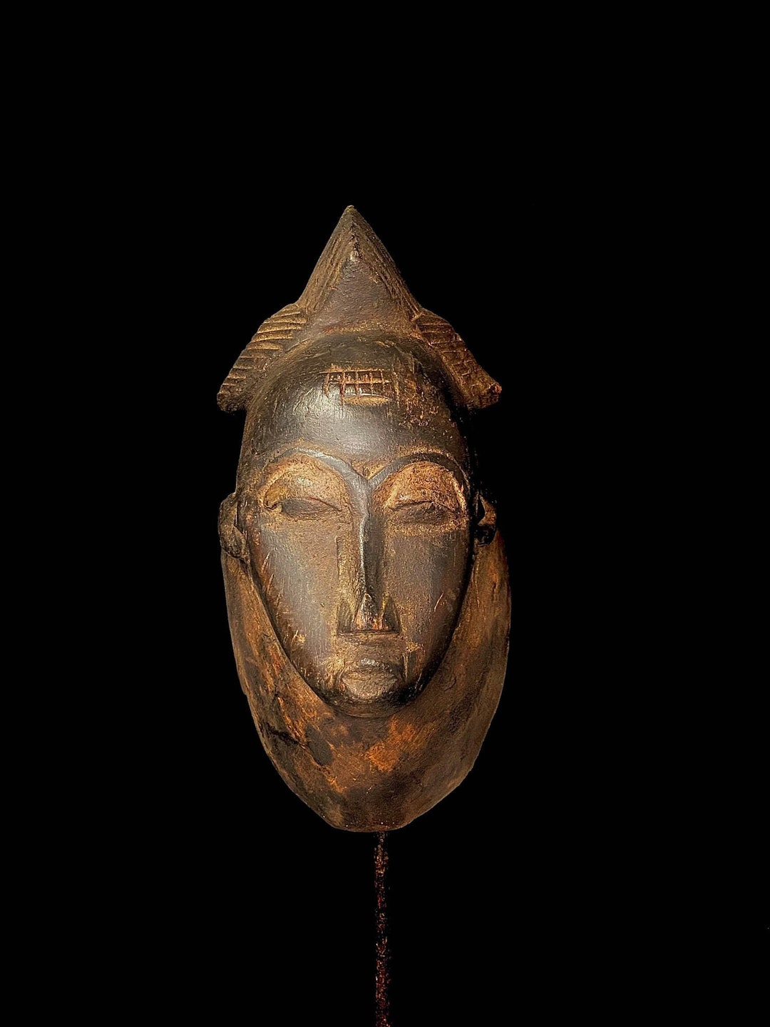African Mask Antiques Tribal Art Face Vintage Wood Carved Mask GURO ...