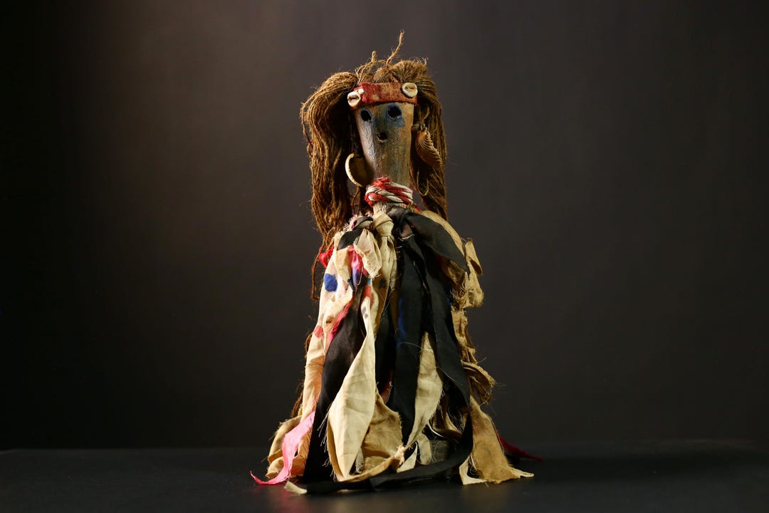African Nkondi Statue Voodoo Vintage Shaman Sculpture Home Decor ...