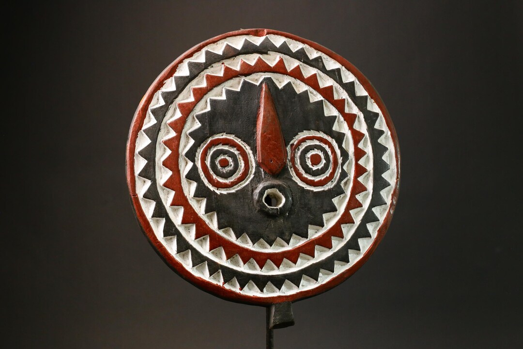 African Authentic African Sun Mask BWA Handcrafted Unique Wall Hanging ...