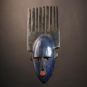 African Vintage Artisan Mask | Traditional Wall Art | Bambara Antique ...