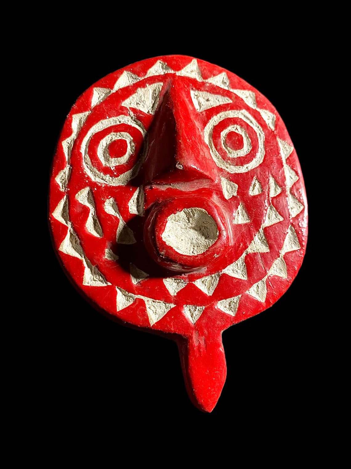 Hand-carved Bwa Sun Mask: Red & White Geometric Tribal Art-6858 - Etsy