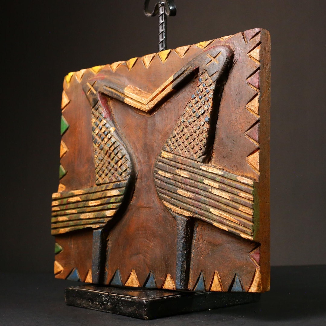 African Handcrafted Dogon Granary Door | Tribal Wall Decor | Sacred ...