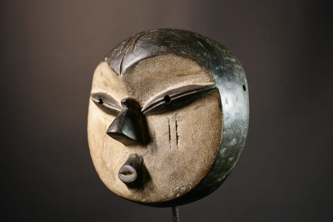 African Masks Antique Lega Mask Congo Tribal Face Art Authentic Wall ...