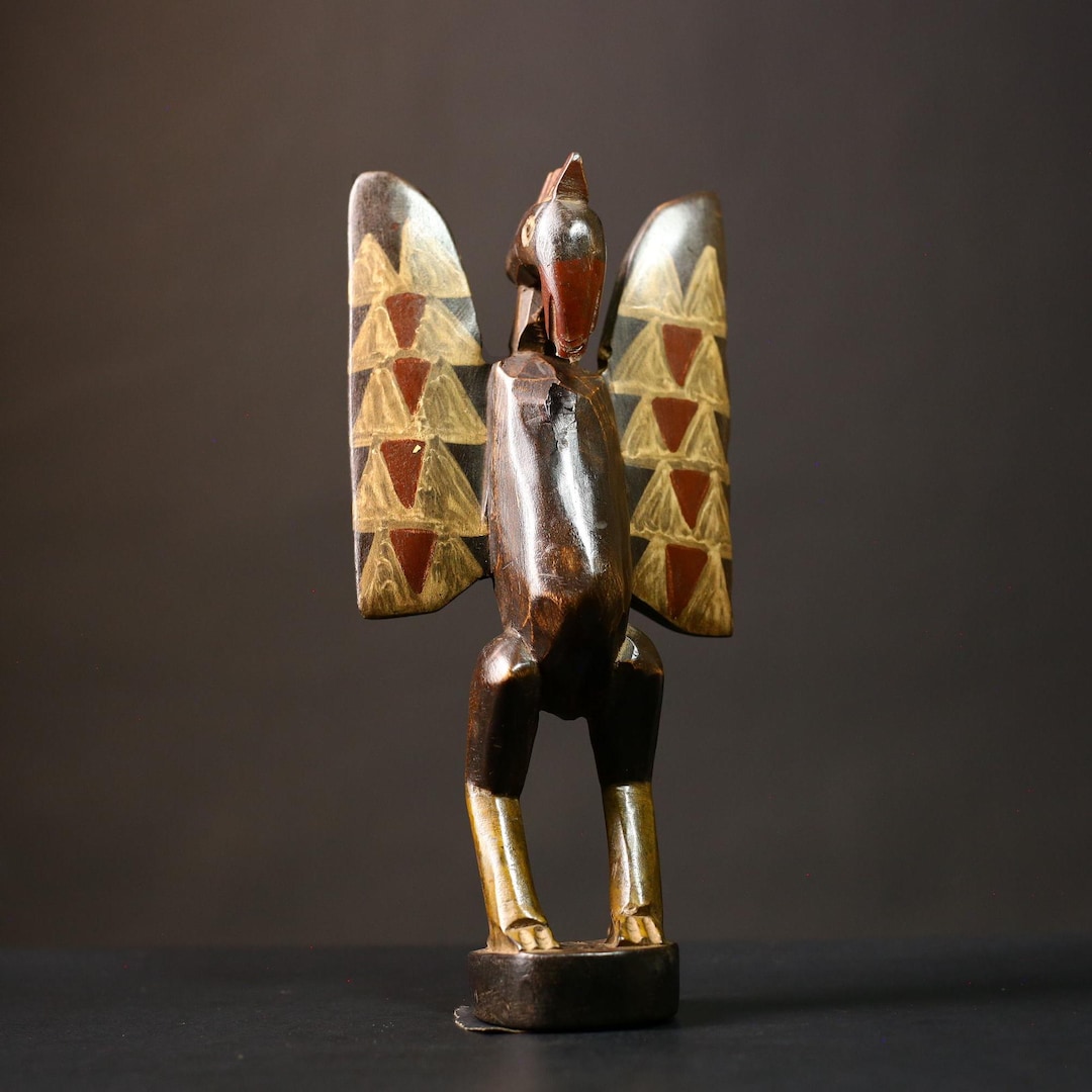 Senufo Bird Statue,handmade African Figure,tribal Wooden Carving,ethnic ...
