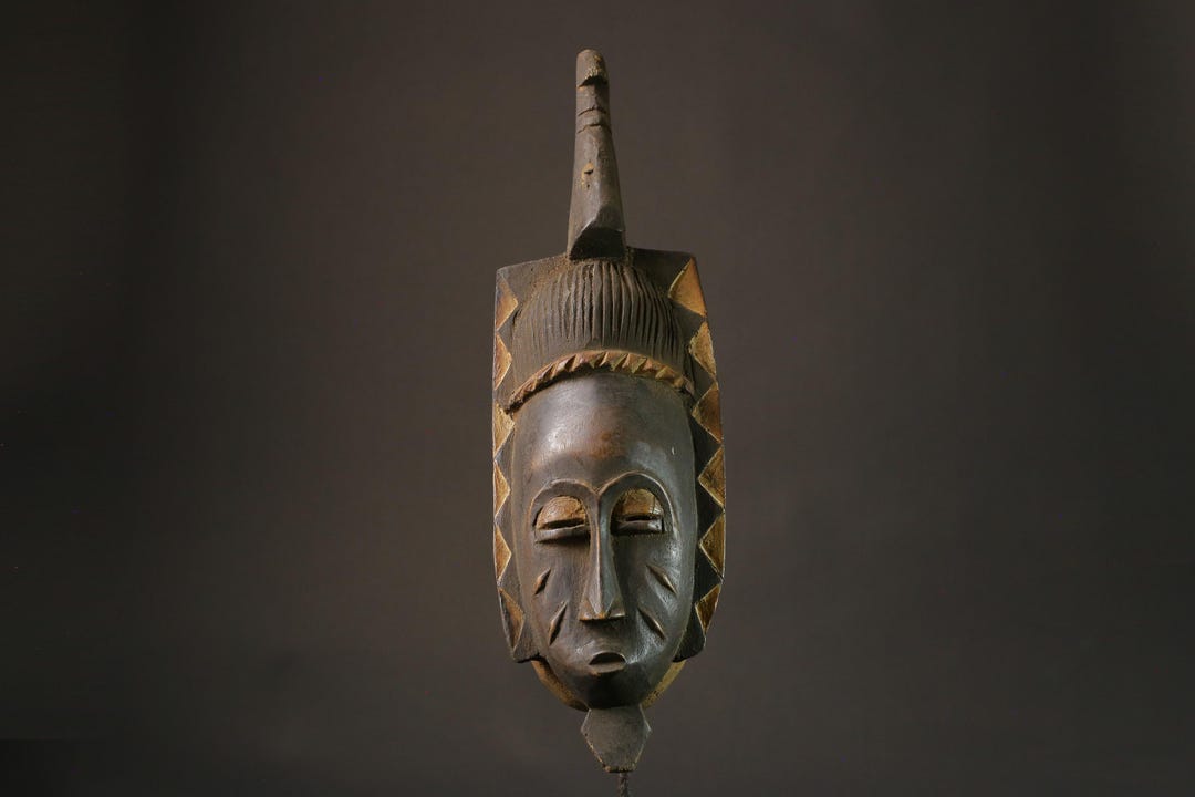 African Mask Wood African Real Figure Vintage African Masks for Wall ...