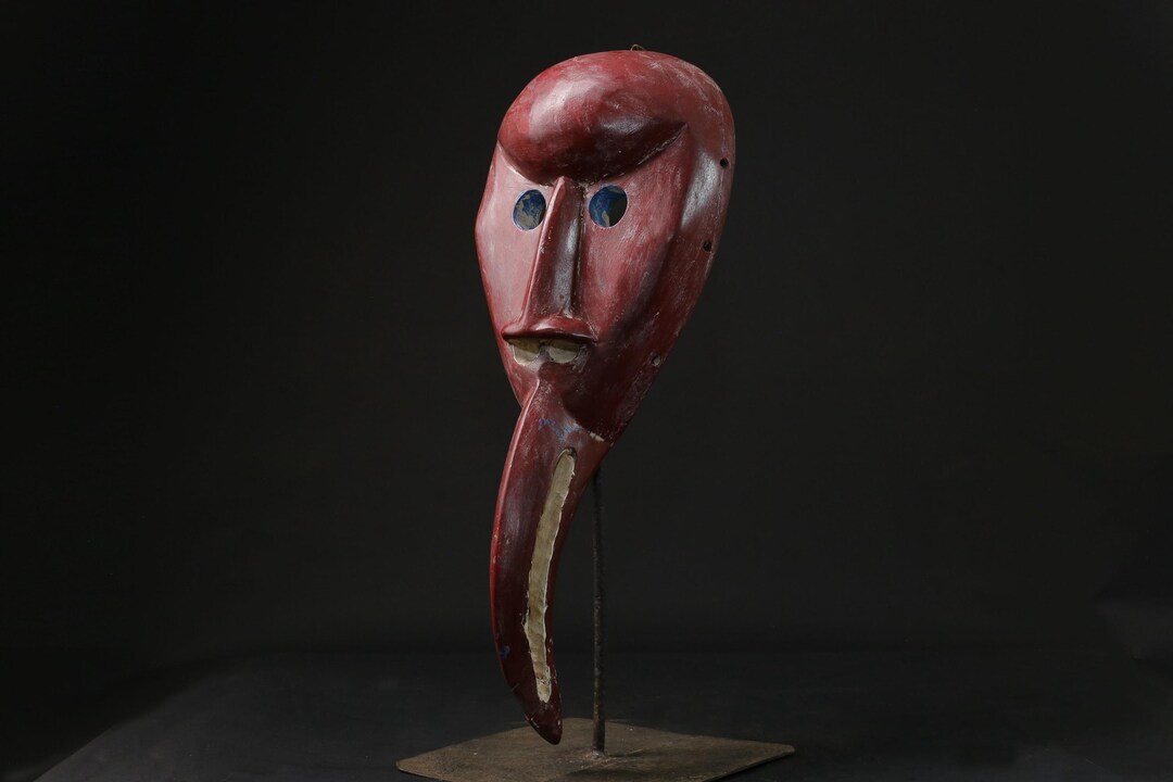 African Tribal Wood Masks Dan Bird Man Wood Face Mask Home Décor Libera ...