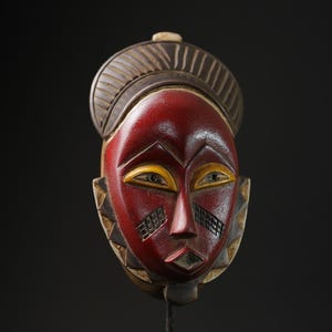 African Mask African Vintage Hand Carved Wooden Decor Mask Baule Mblo ...