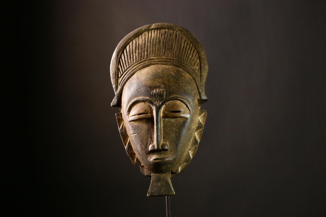 African Guro Mask | Hand Carved Wood | Vintage Tribal Wall Art | Unique ...