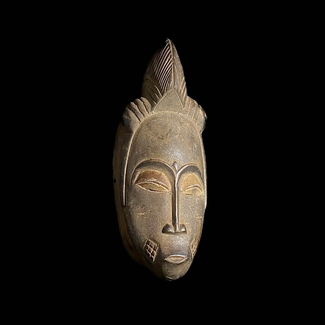 African Mask Traditional Vintage Art Tribal One Piece Home Décor Baule ...