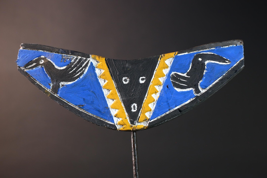 Hand Carved Bwa Butterfly Mask: Burkina Faso Tribal Wall Decor-g5424 - Etsy