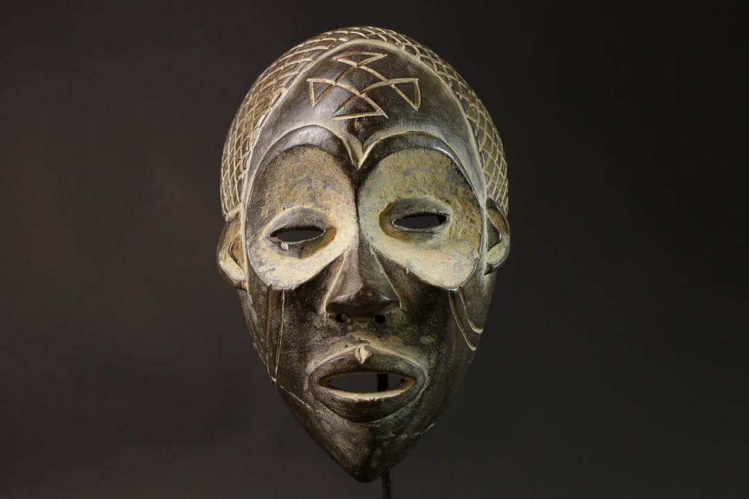 African Mask Wood African Real Figure Vintage African Masks for Wall ...