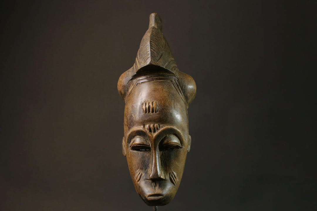 African Baule Mask Female Portrait Mask Wall Hanging Home Masks for ...