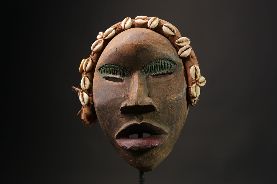 African Grebo Mask Liberia Wood Mask Antiques Vintage Carved Wood ...
