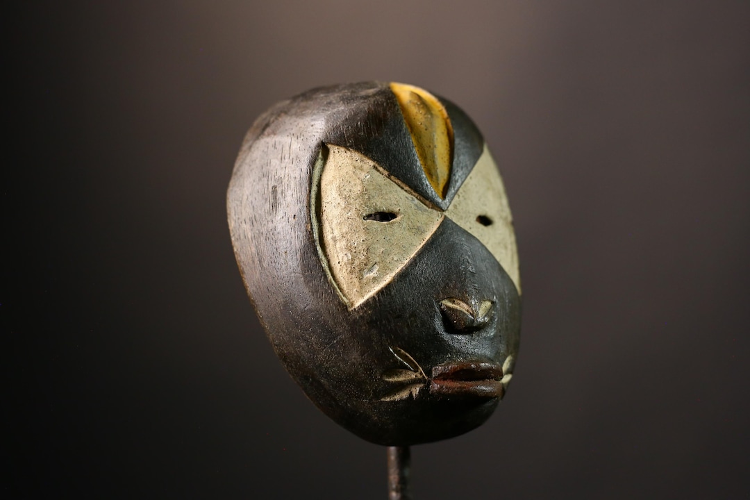 Primitive African Mask Faces Unique Lega Mask From Lengola Tribe, DR ...