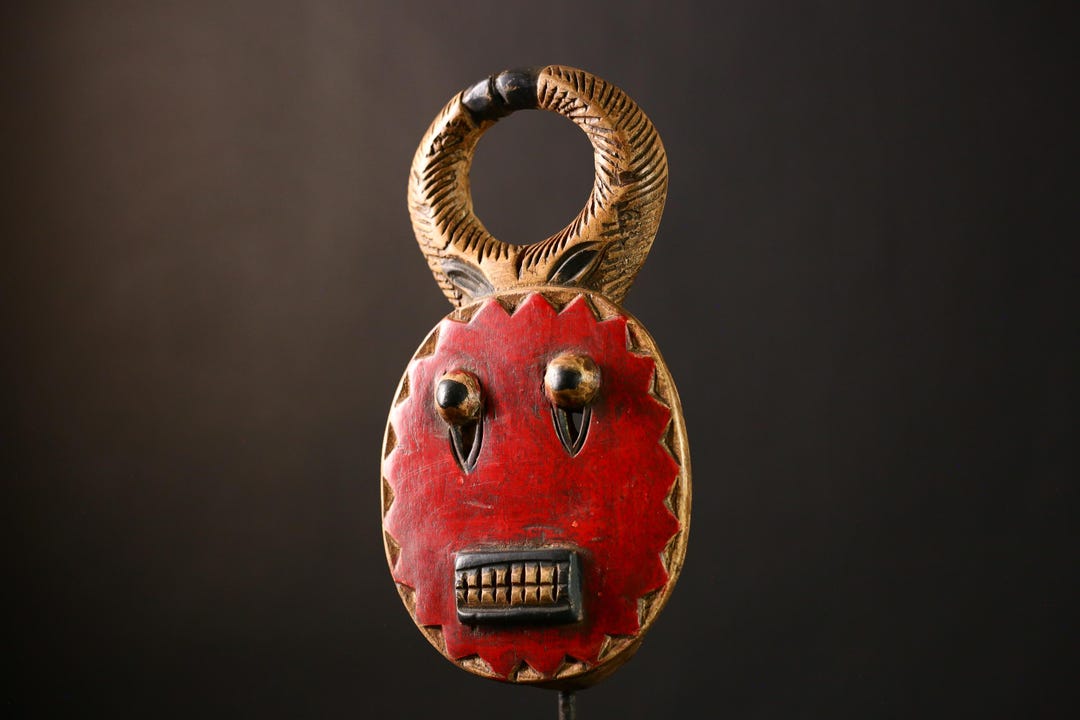 African Goli Guru Mask, Handcrafted Wooden Tribal Art, Unique Wall ...