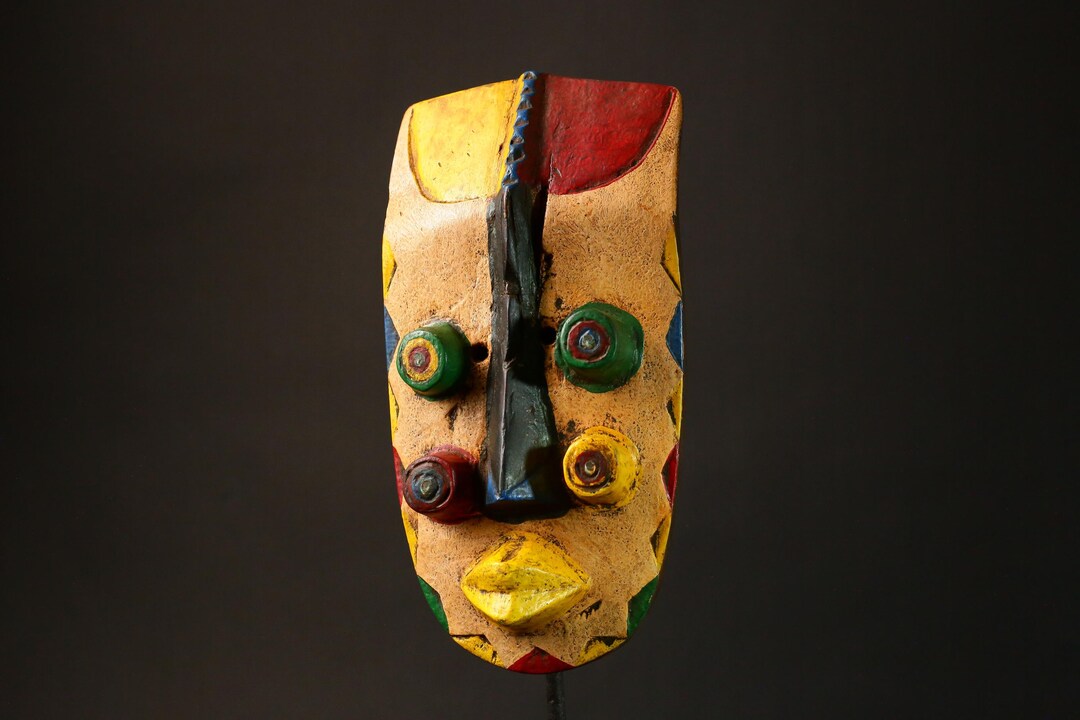 African Mask Authentic African Kru Mask Handcrafted Grebo Tribe Tribal ...