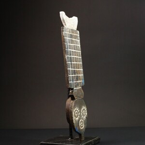 African Bwa Grid Spirit Plank Mask, Black White Hand Carved Wood Wall ...