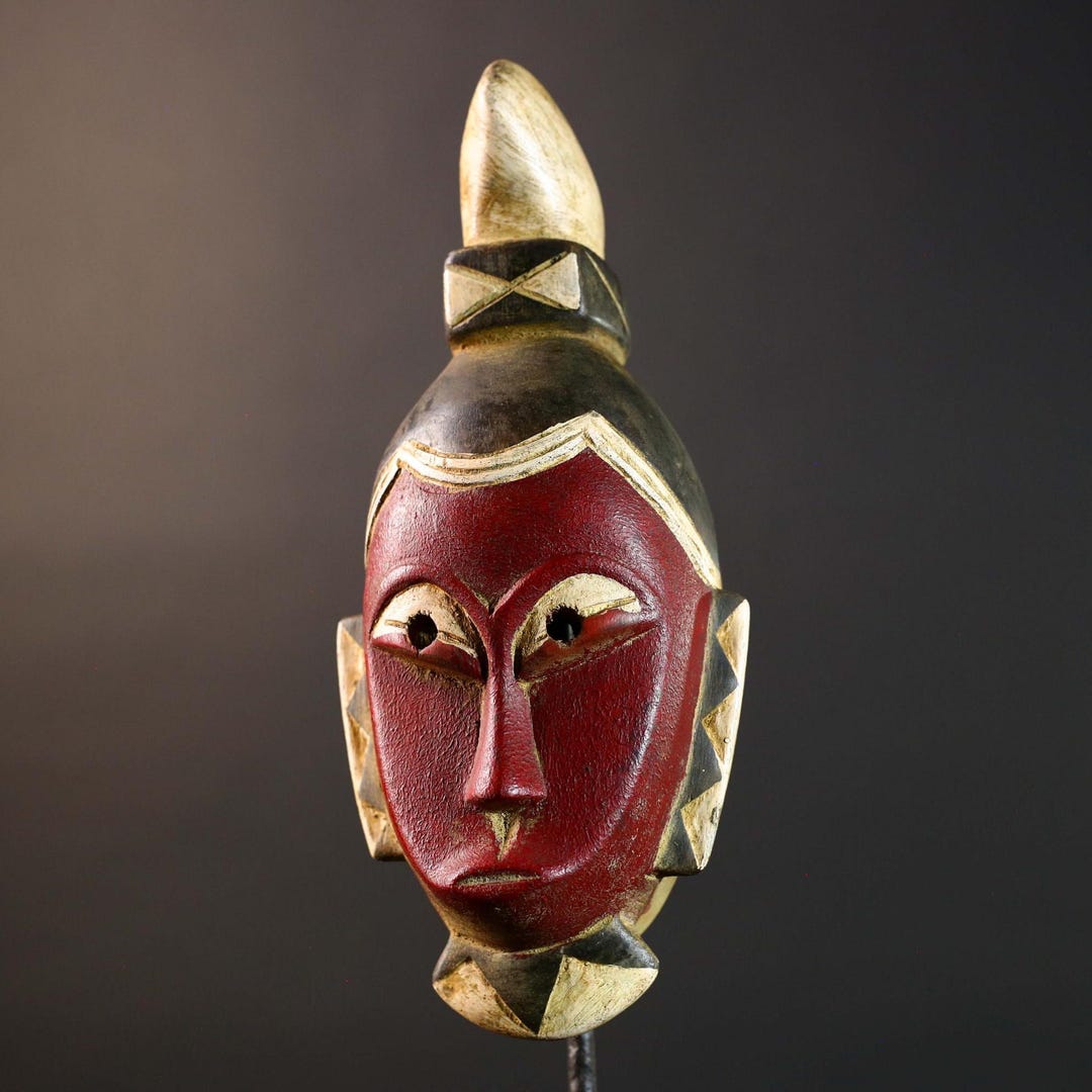 Vintage Senufo Kpelie Mask: Hand-carved African Tribal Art Sculpture ...