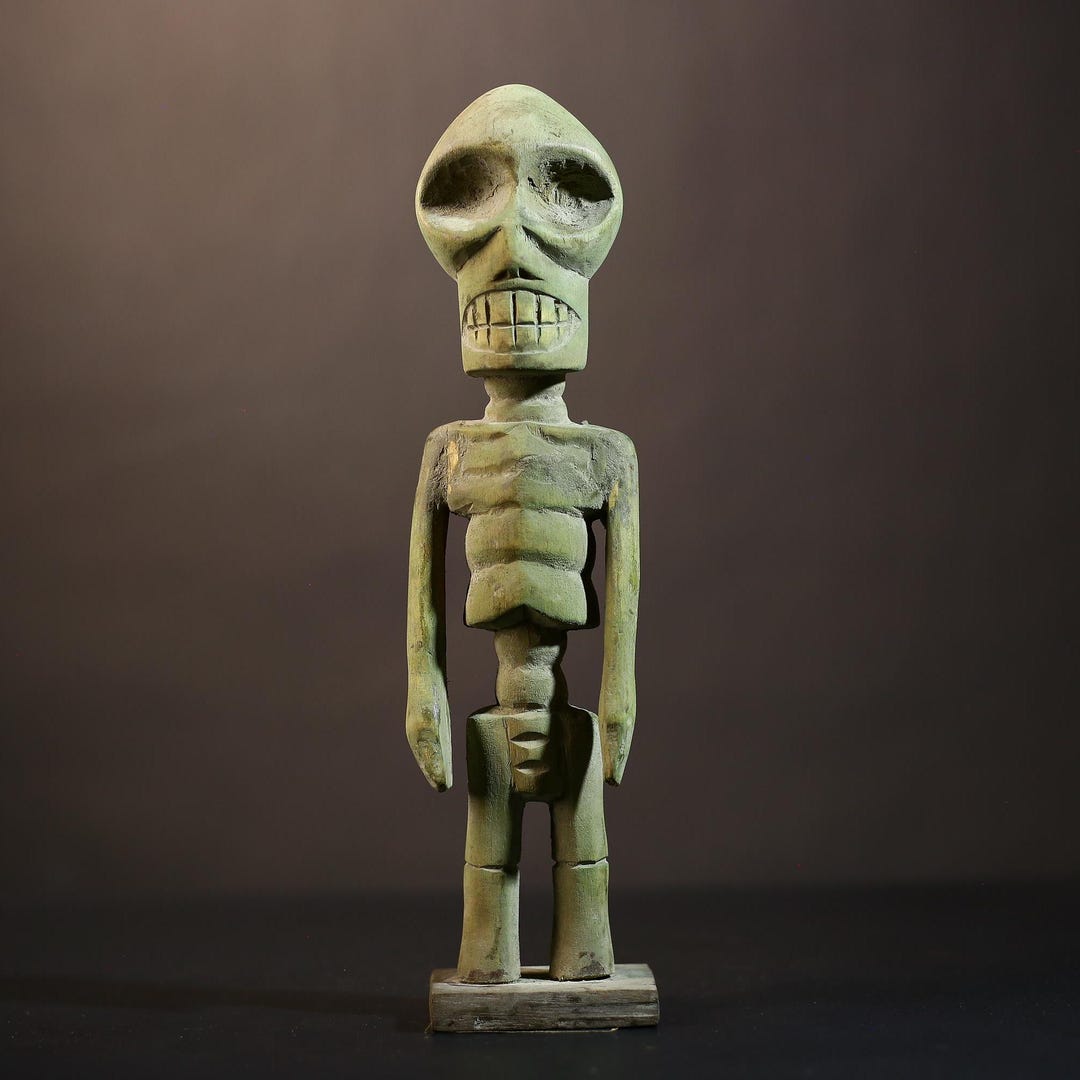 African Vintage Commemorative Statue | Tiv Funerary Art | Handcrafted ...