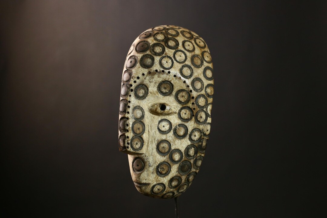 African Bwami Mask Unique Hand-carved Wooden Tribal Wall Art From Congo ...