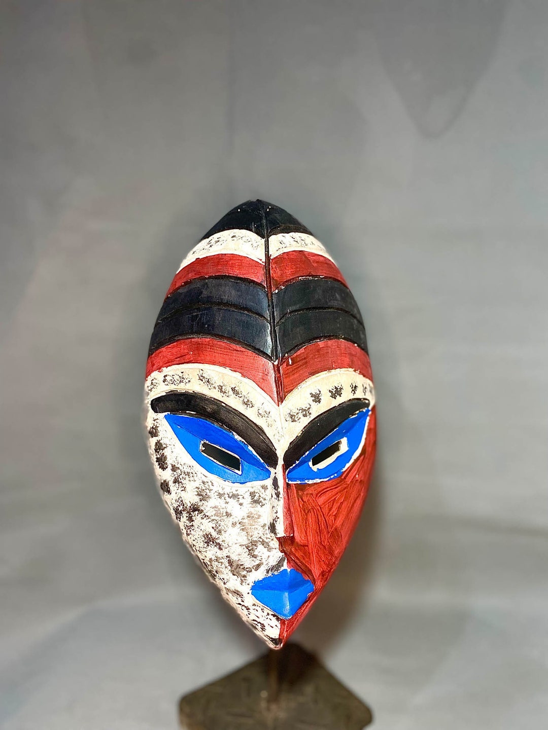 African Mask Education Masks Wall Art Carved Ghanaian Adinkra Wall ...