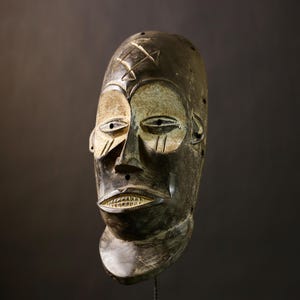 Authentic African Bayaka Tribal Mask Decorative Art Wall Hanging Unique ...