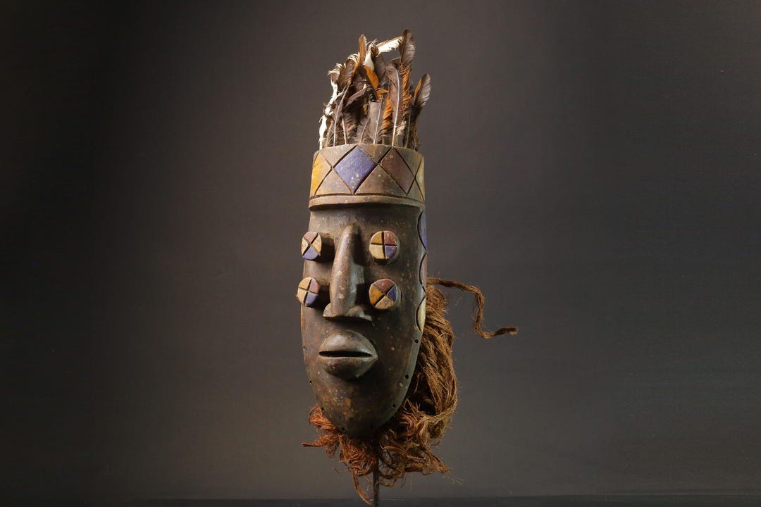 African Masks Tribal Grebo Wood Hand Carved Wood Hanging Masks for Wall ...