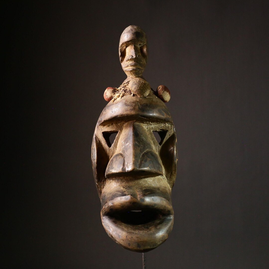 African Dan Mask Authentic Hand-carved Tribal Wood Art Unique Déanglé ...