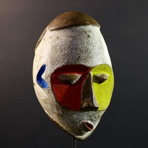 African Fang Mask, Gabon Ngil Tribe Wall Art, Hand Carved Kaolin Wood ...