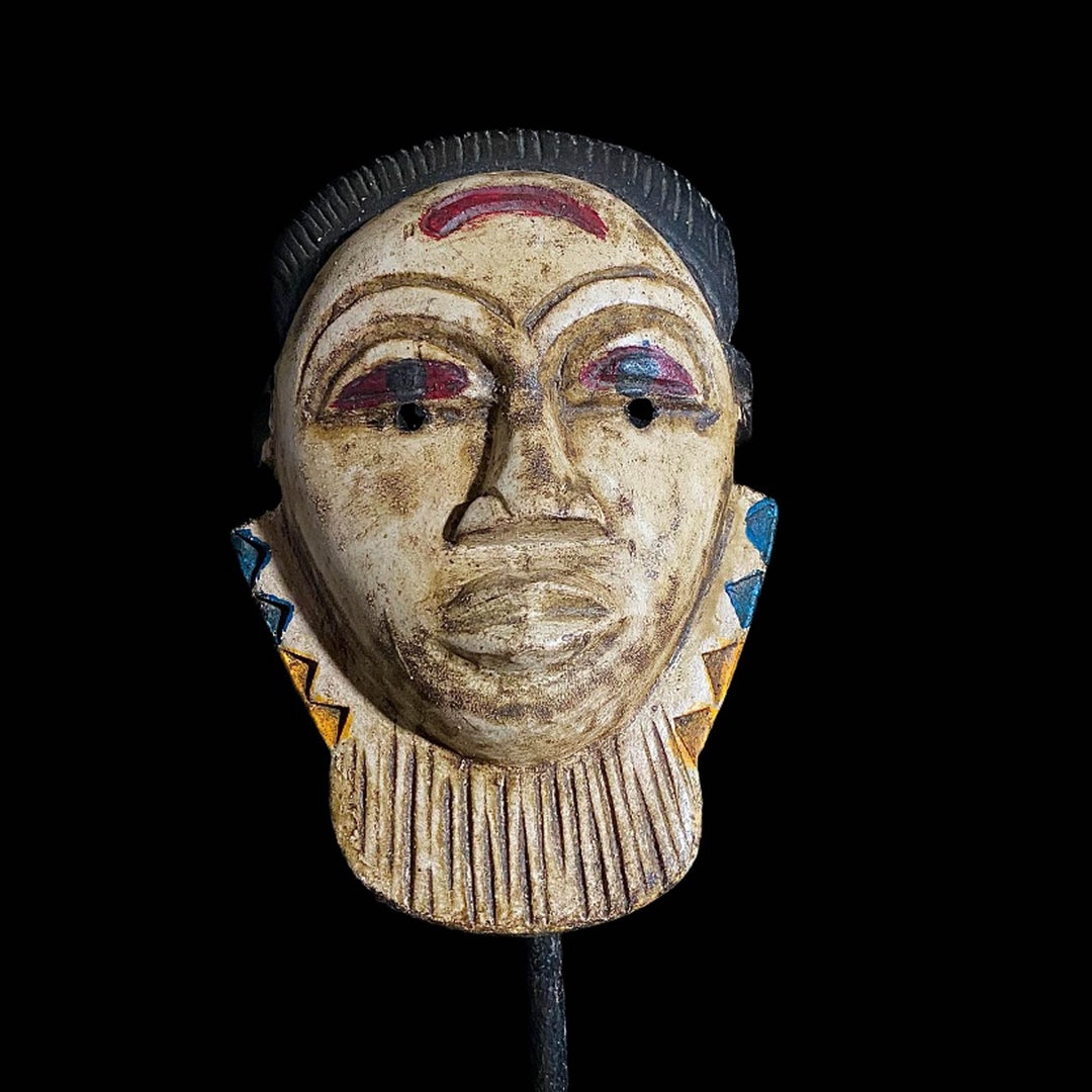 African Masks for Wall Stands Out for Its Vertical Ridge Running Down ...