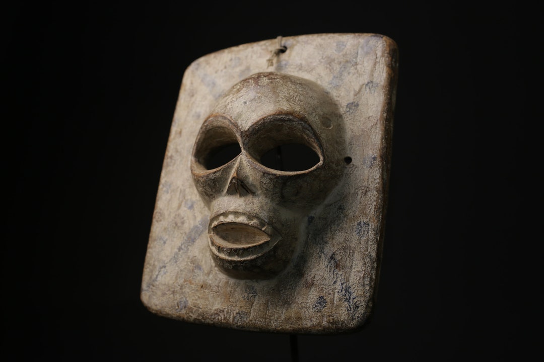 African Skeleton Tiv Crest Mask of Nigéria Wood Hand Carved Wall ...