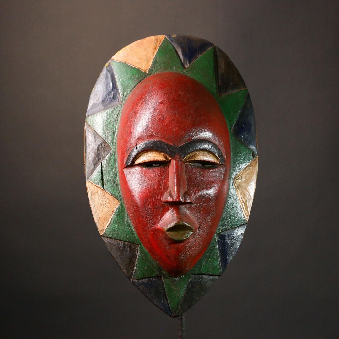 African Mask Hand Carved | Guro Tribal Mask Art | Authentic Wall Decor ...