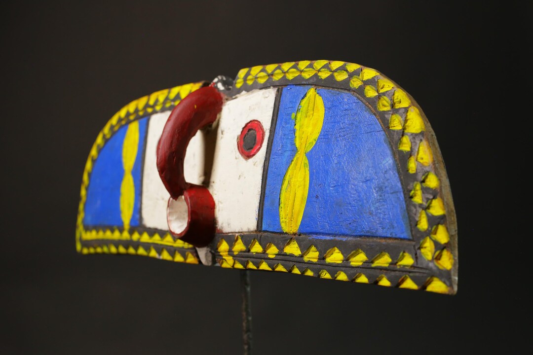 African Wood Mask Antiques Bobo Bwa Hawk Mask Burkina Faso Wall Hanging ...