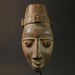 African Lega Mask | Hand-carved Wood Sculpture | Natural Raffia Fringe ...