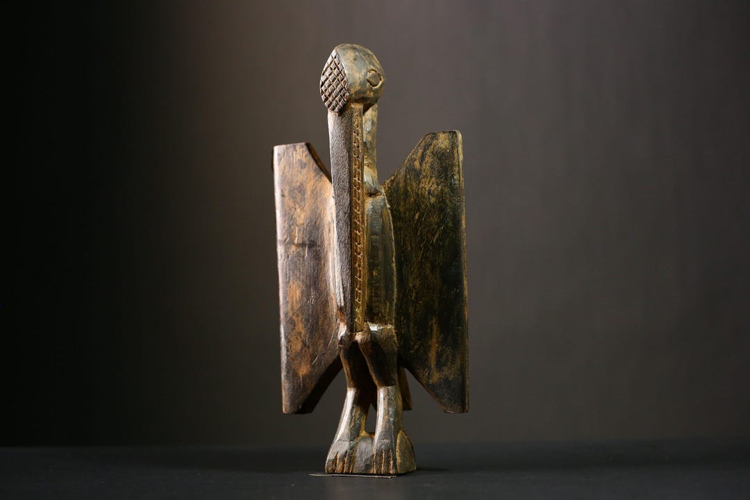 African Unique African Senufo Bird Statue Handcrafted Wooden Tribal Art ...