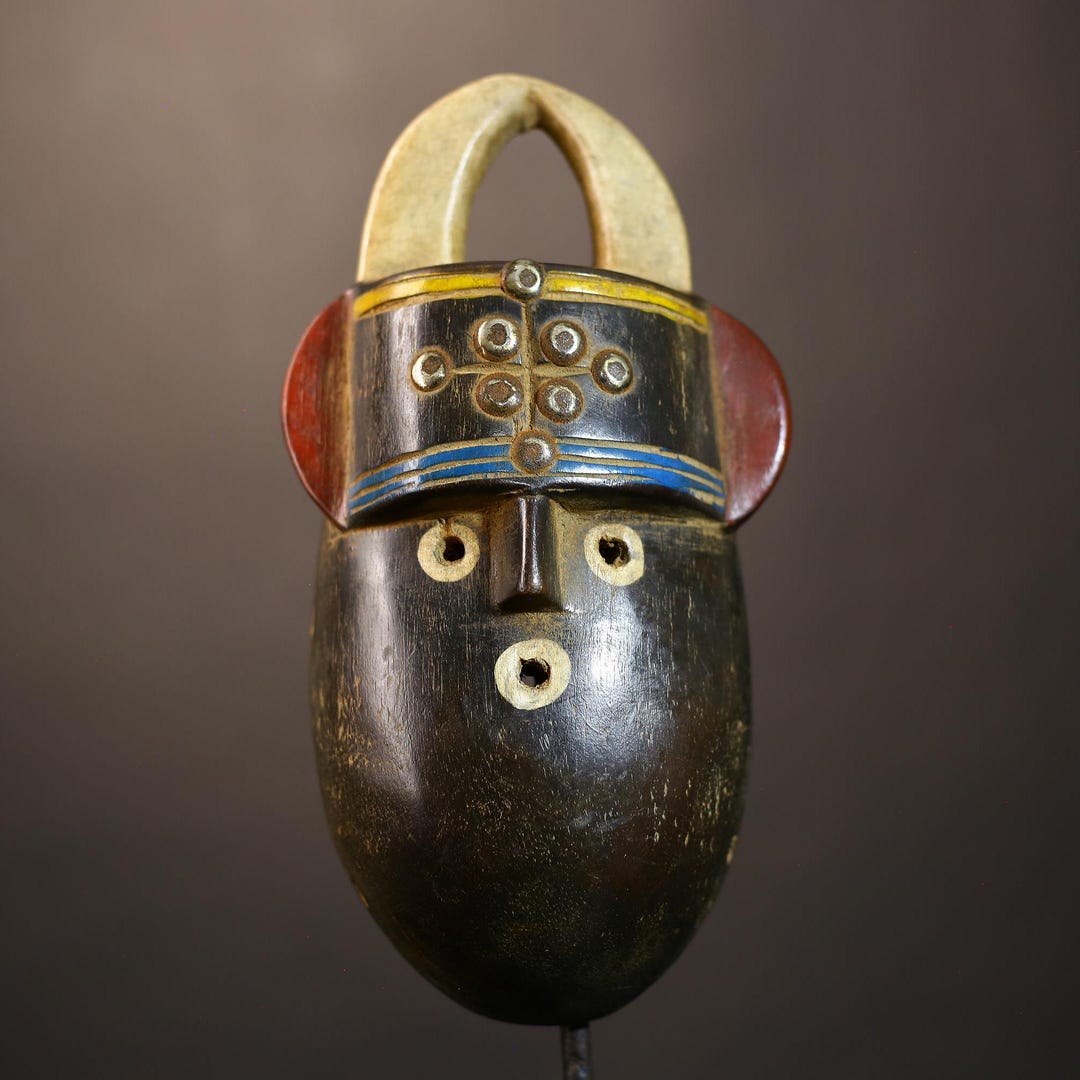 African Toma toma Mask Vintage Carved Wood Tribal Wall Art Handcrafted ...