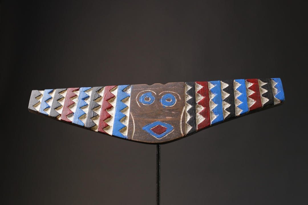 African Handmade Wood Mask | Antique Wall Decor | Traditional Tribal ...