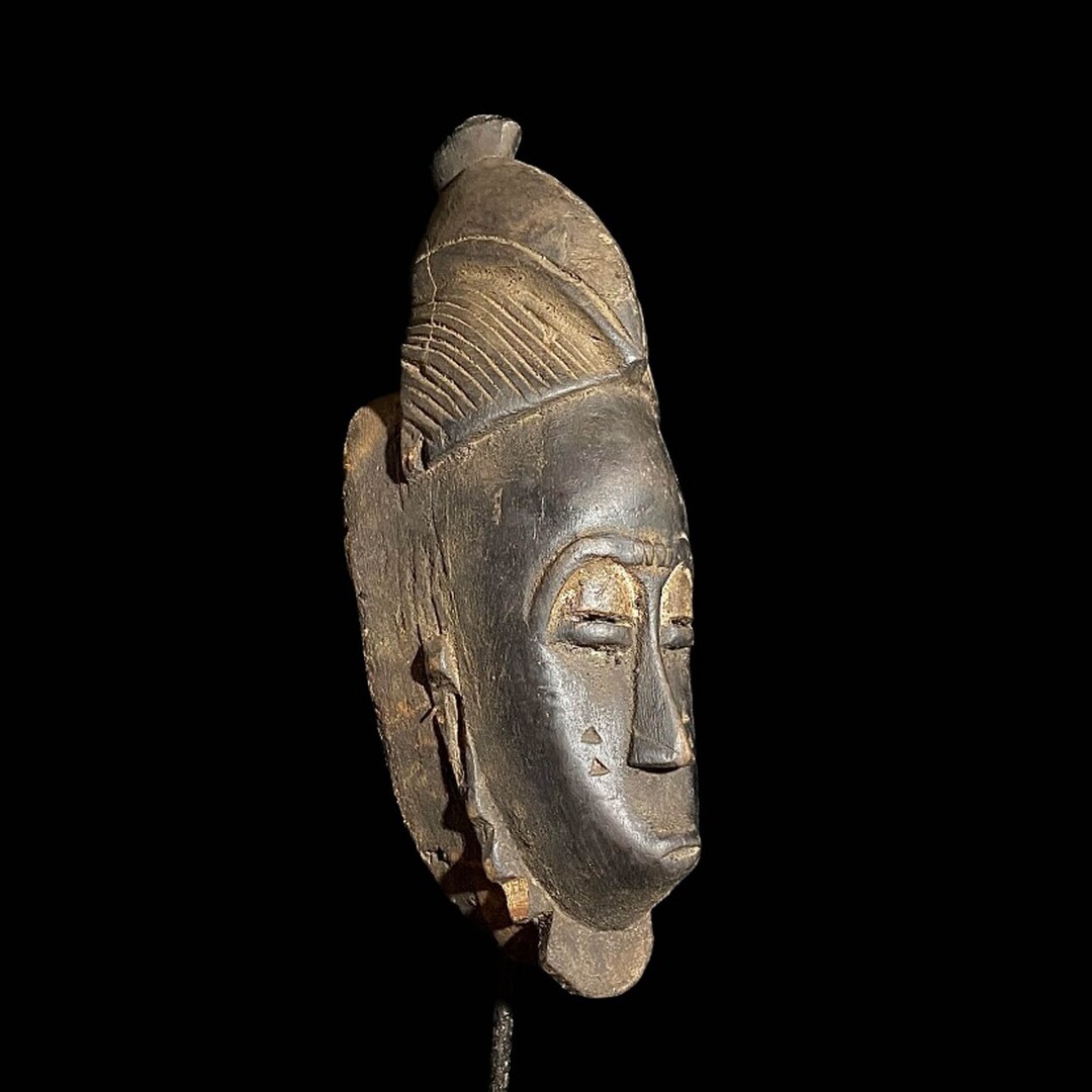 African Mask as Tribal Mask Handmade Masks Antiques Wooden Mid-century ...