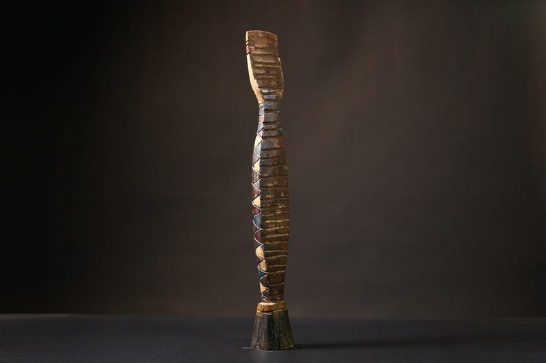 African Bobo Diamond Staff: Hand-carved Tribal Wand Sculpture-g1666 - Etsy