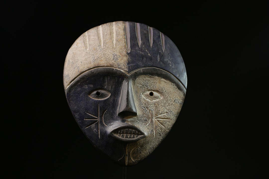 African Mask Lega Faces Authentic Bwami Mask From Congo for Unique Home ...