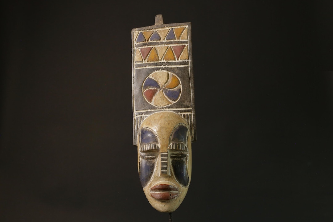 Vintage African Bwa Plank Mask: Tribal Wood Wall Art-4190 - Etsy