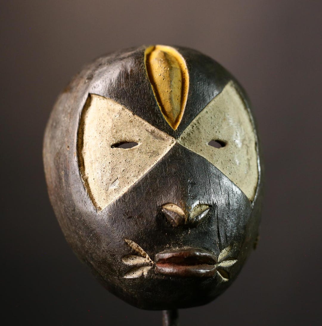 African | Primitive Mask Art | Unique Lega Faces | Lengola Tribe Craft ...