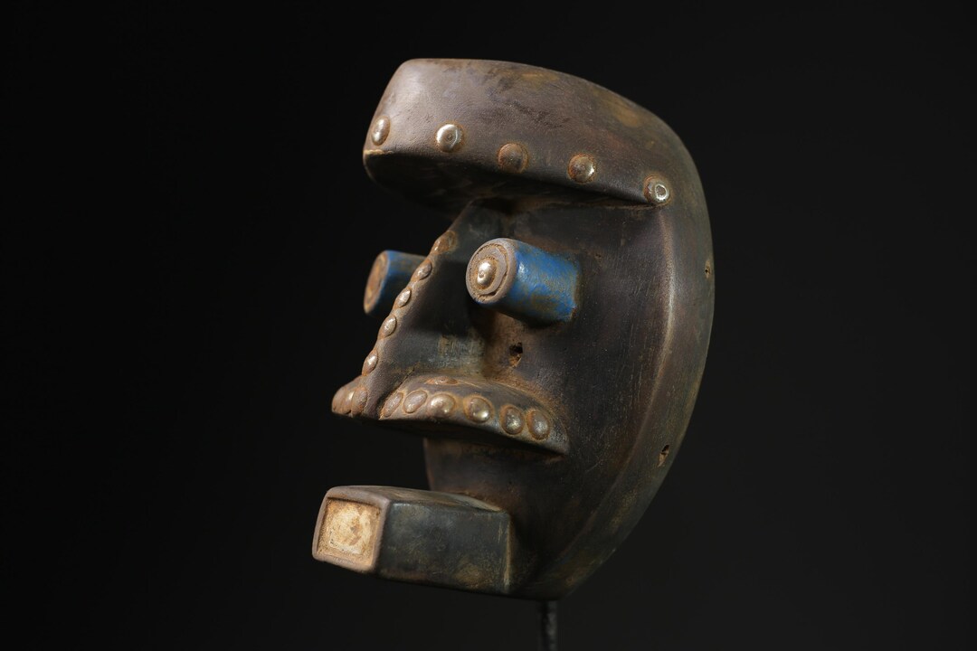 African Grebo Tribal Face Vintage Carved Wood Mask From Liberia Tribal ...