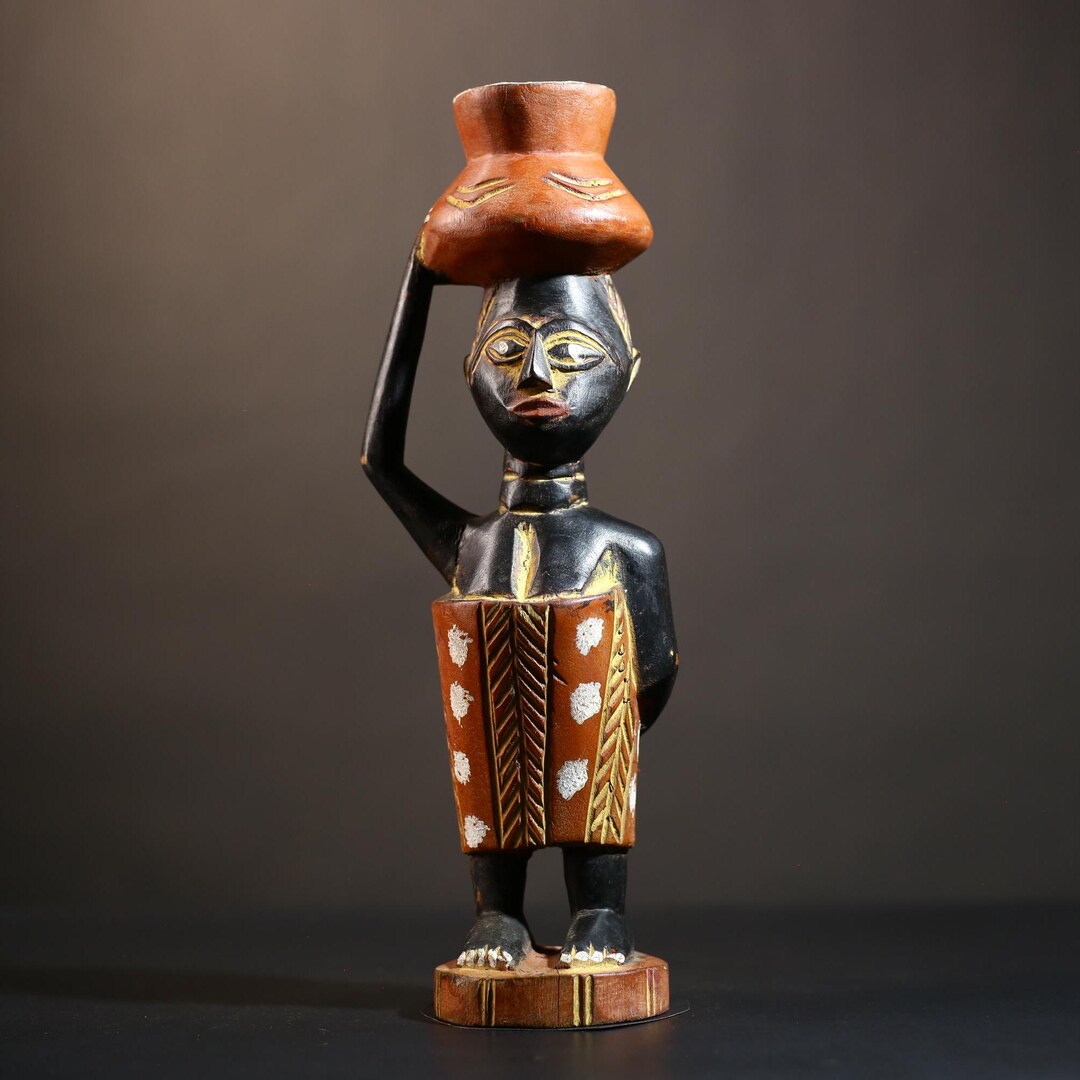 African Cote D'ivoire Colonial Figure | Unique Handmade Tribal Art ...